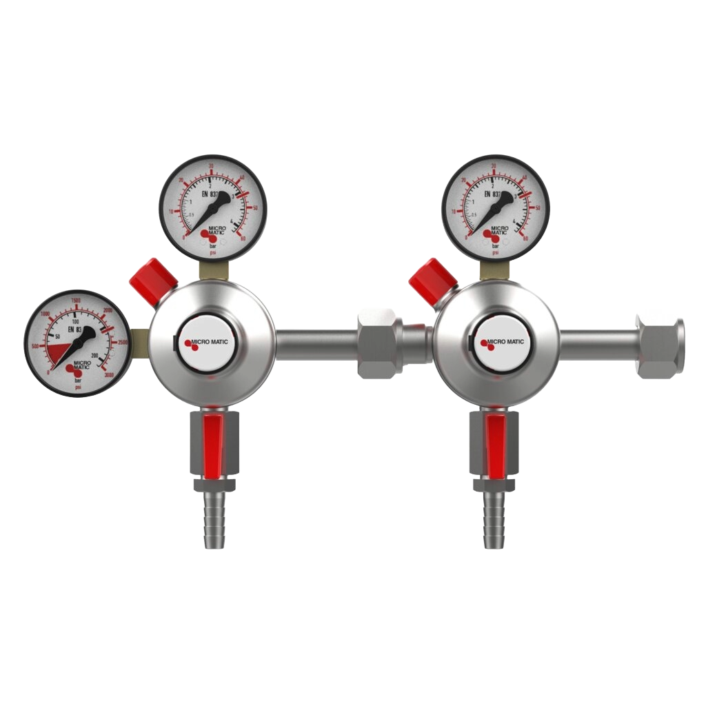 Micro Matic Regulador Dual Premium de CO2 - en Bateria- Primario de Ba ...